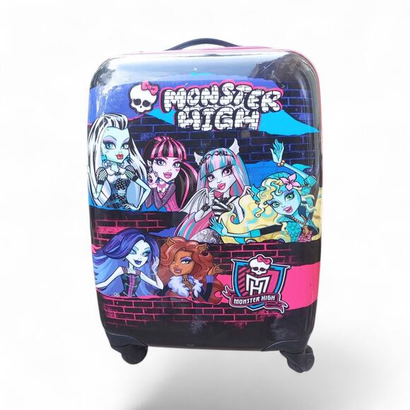 monster high | Bags | Monster High Mattel 8 Rolling Suitcase Luggage ...